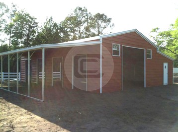 20x46 Vertical Raised Center Barn - Certified Barn Structure