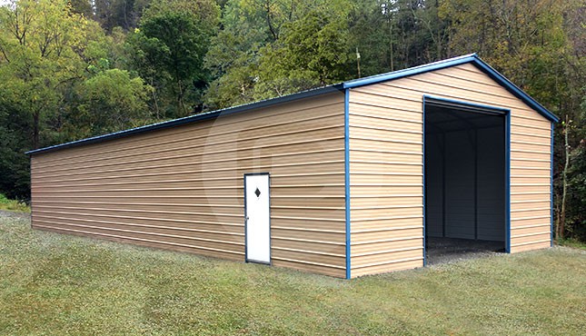 28x70 Metal Building | Enclosed Steel Structure
