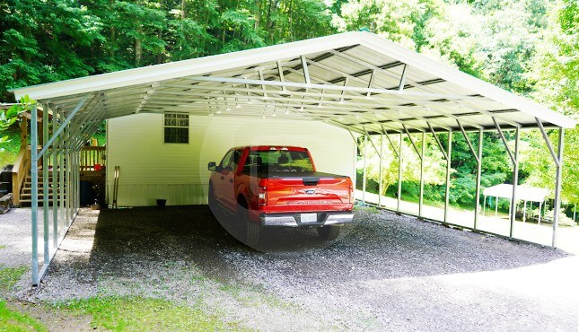 30x26 Vertical Roof Carport | 30x26 Metal Carport Prices