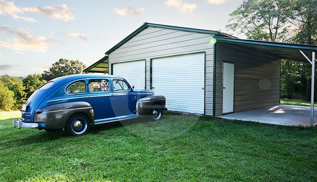 44x25x10 Combination Utility Building | 44x25x10 Metal Barn Building