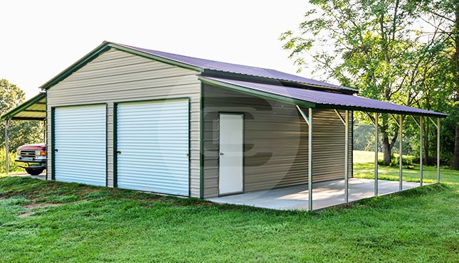 44x25x10 Combination Utility Building | 44x25x10 Metal Barn Building
