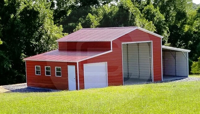 42x26 Raised Center Aisle Barn | Carolina Barn for Horses